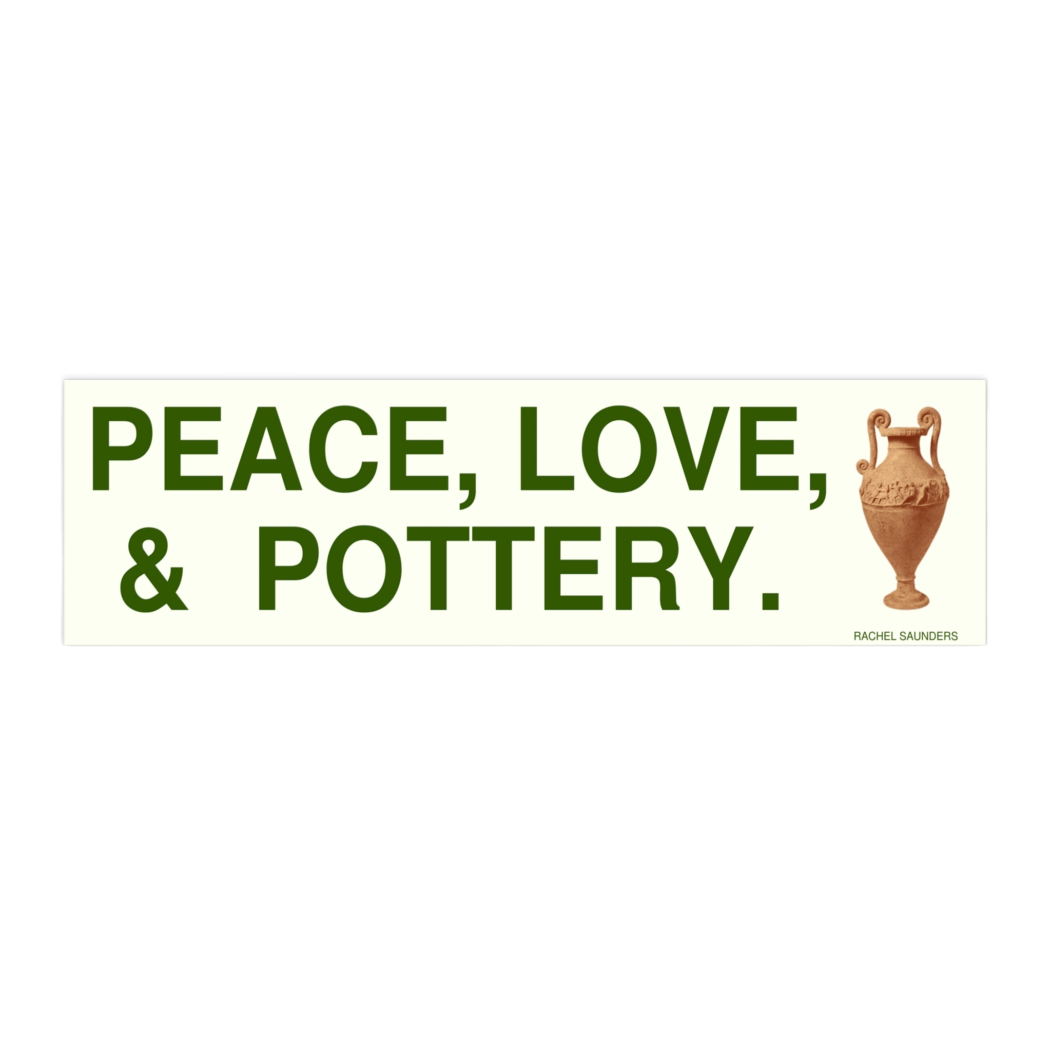 Peace Love & Pottery Sticker