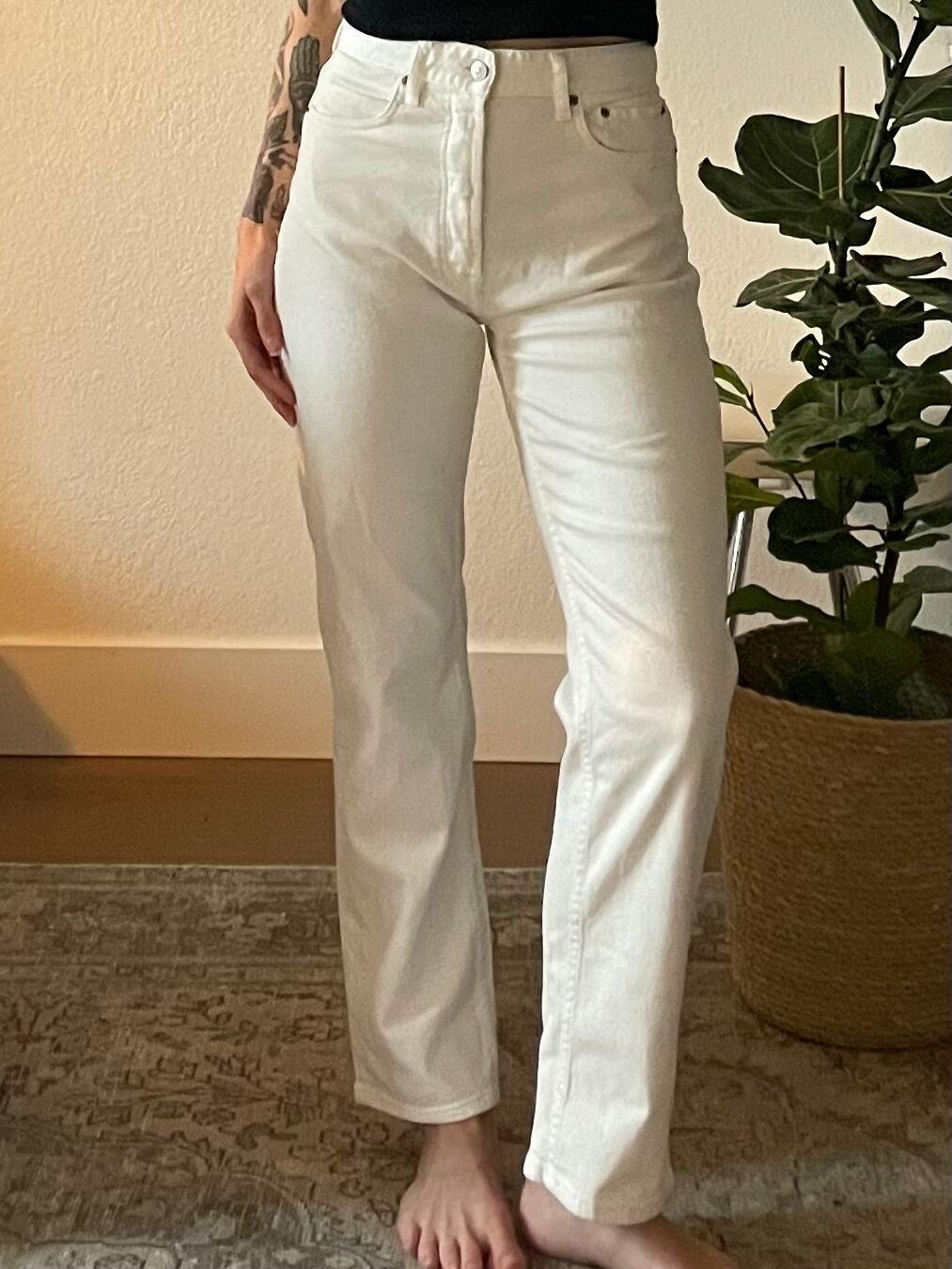 Buck Mason White Jeans
